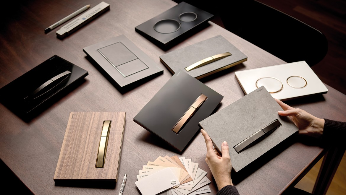 Geberit actuator plates, flush plates and WC flush controls | Geberit